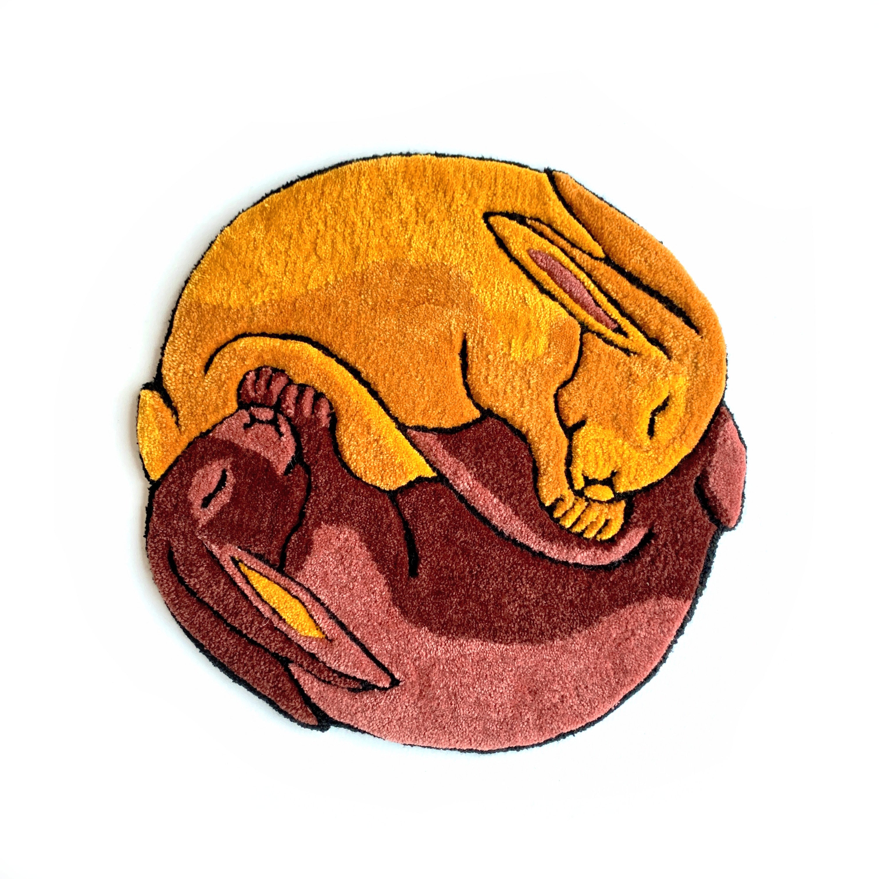 twin rabbits sleeping – Emmeke Eijsbouts